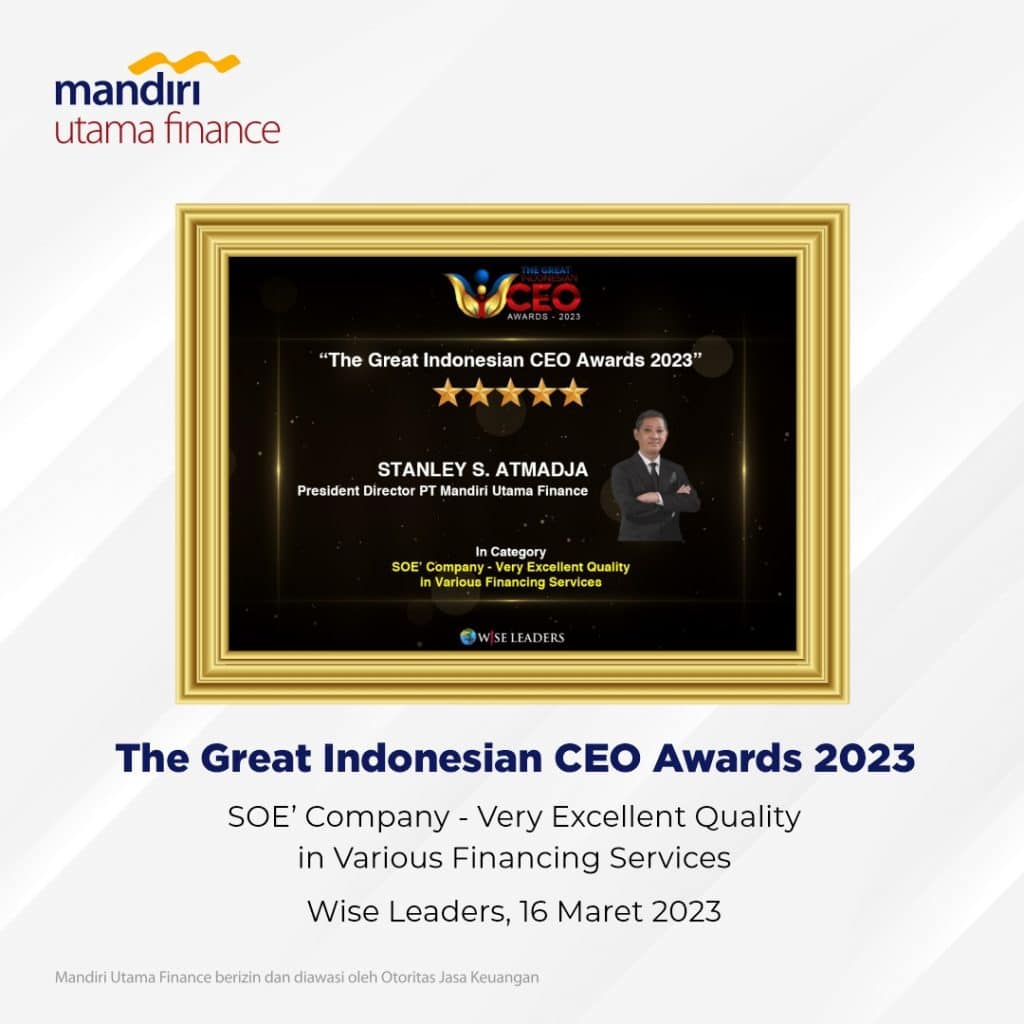Mandiri Utama Finance Raih Penghargaan: Indonesia Digital Innovation Awards 2023 | Mandiri Utama ...
