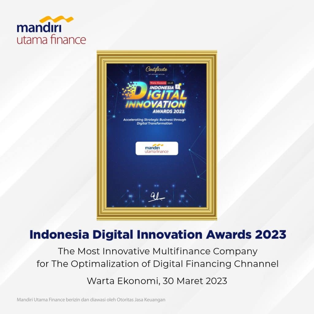 Mandiri Utama Finance Raih Penghargaan: Indonesia Digital Innovation Awards 2023 | Mandiri Utama ...