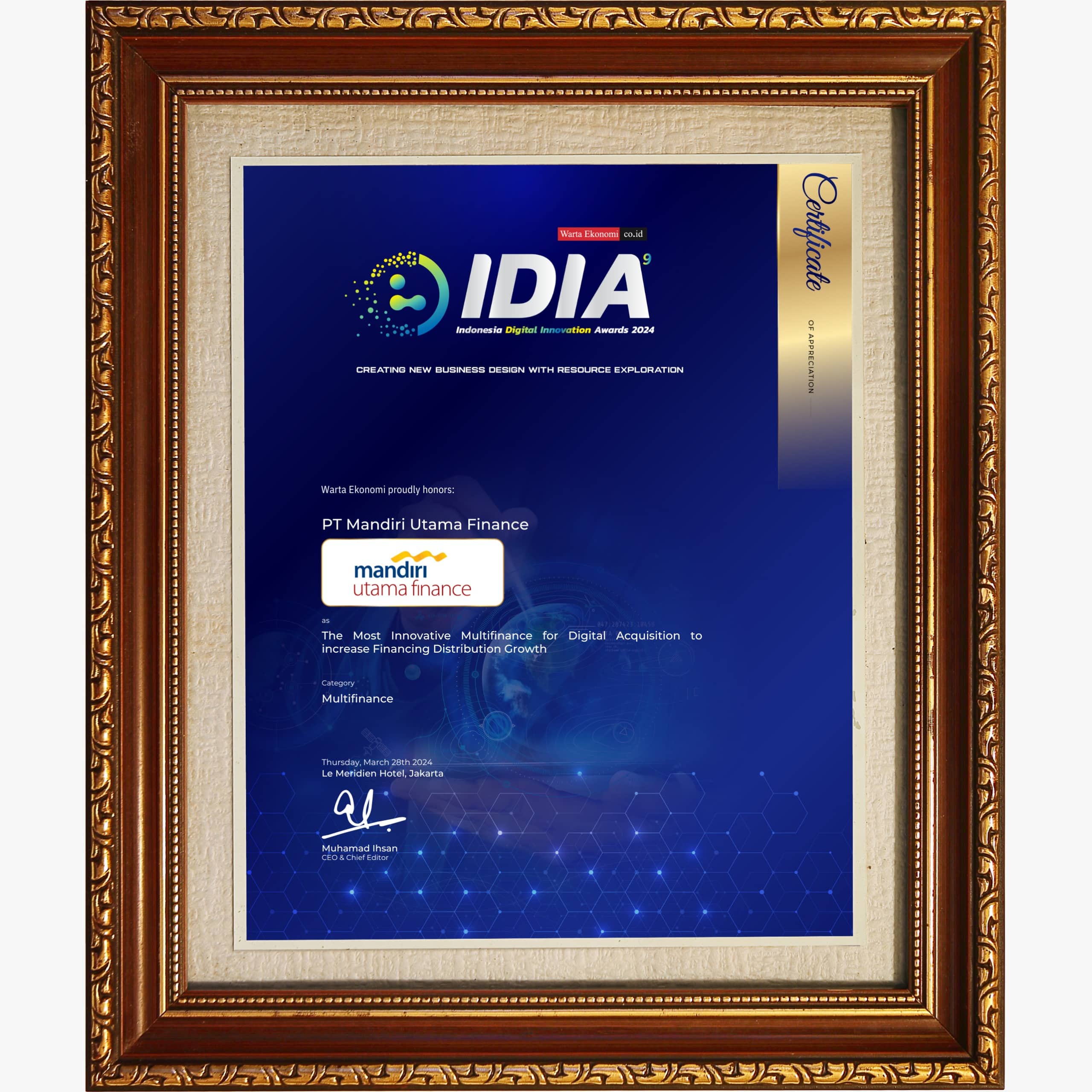 Indonesia Digital Innovation Awards 2024 dari Warta Ekonomi | Mandiri ...